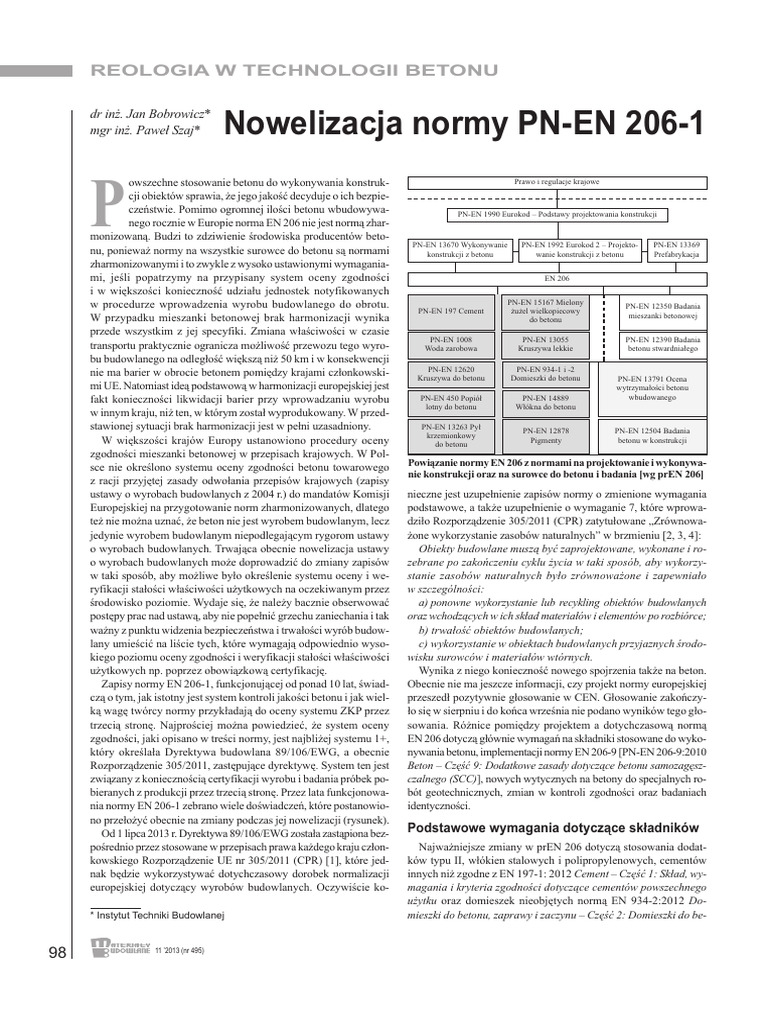 PN-EN 206-1 2003 Nowelizacja Mat - Bud.2013 R. | PDF