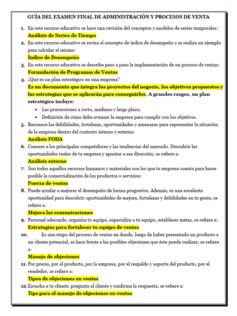 Guia Final - Ventas | PDF | Business | Economias