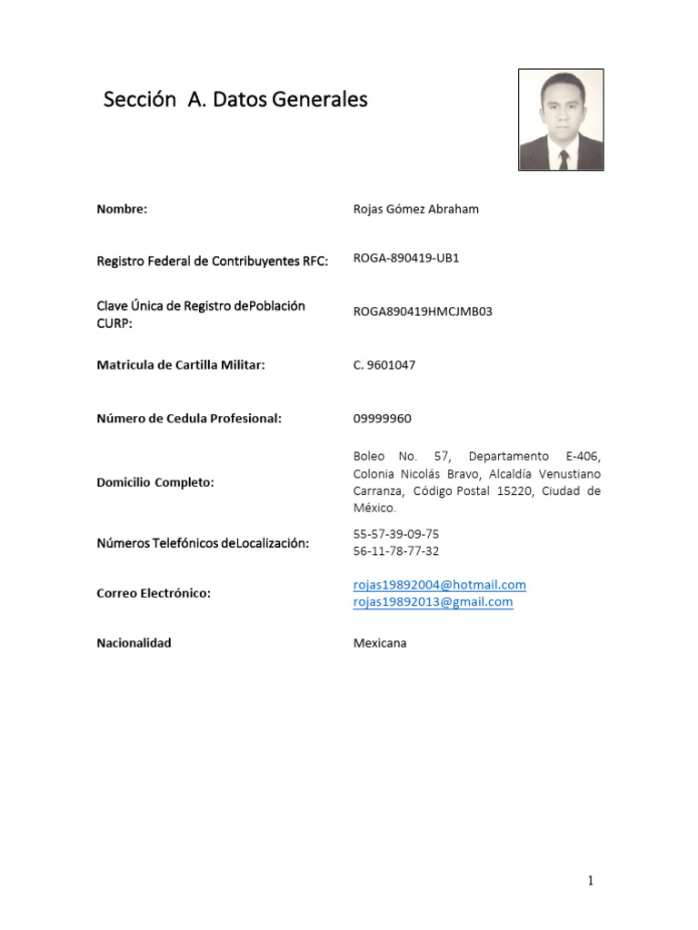 1.-Cv Abraham Rojas 2023 | PDF | Enfermería | Hospital