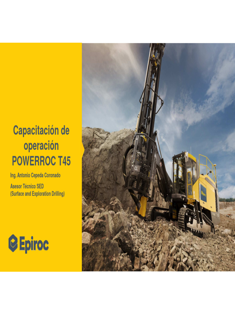 Capacitación en Epiroc PowerROC T45 | PDF | Perforación | Cambiar