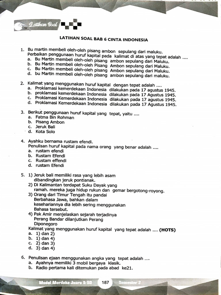 Bahas Soal Bahasa Indonesia Kelas 5 SD (52) Jumat 23 Februari 2024 | PDF