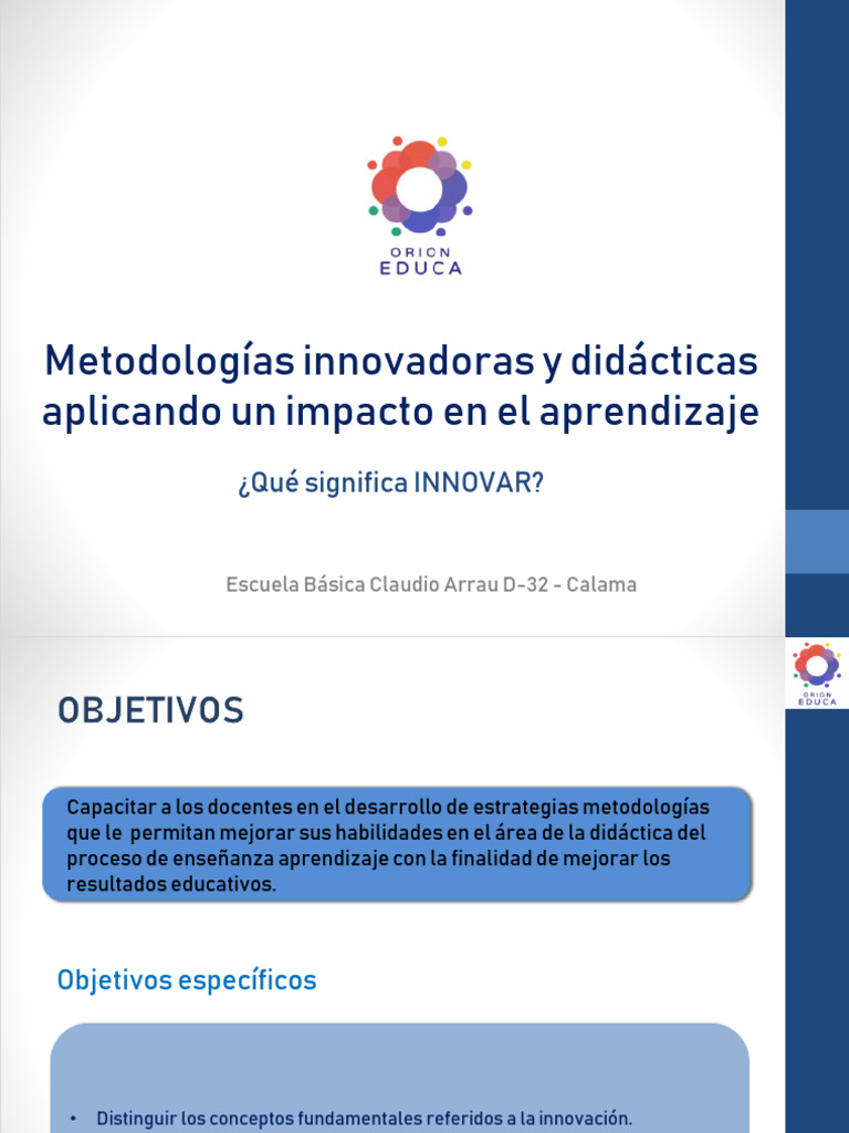 [Claudio Arrau] Taller Innovación_1_Qué Es Innovar | PDF | Enseñando ...