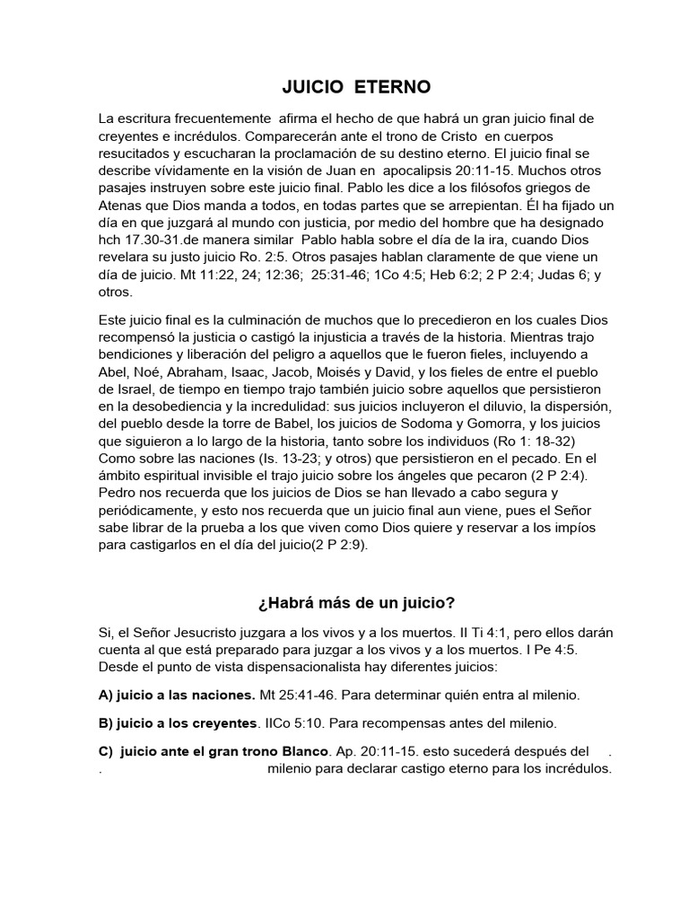 Juicio Final: Destino Eterno y Justicia Divina | PDF | Juicio final | Dios