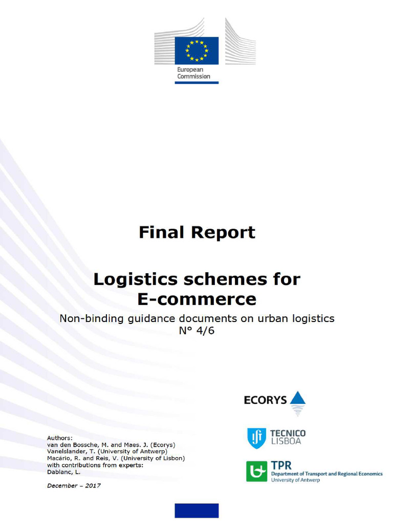 Logistics Schemes for E Commerce | PDF | E Commerce | Delivery (Commerce)