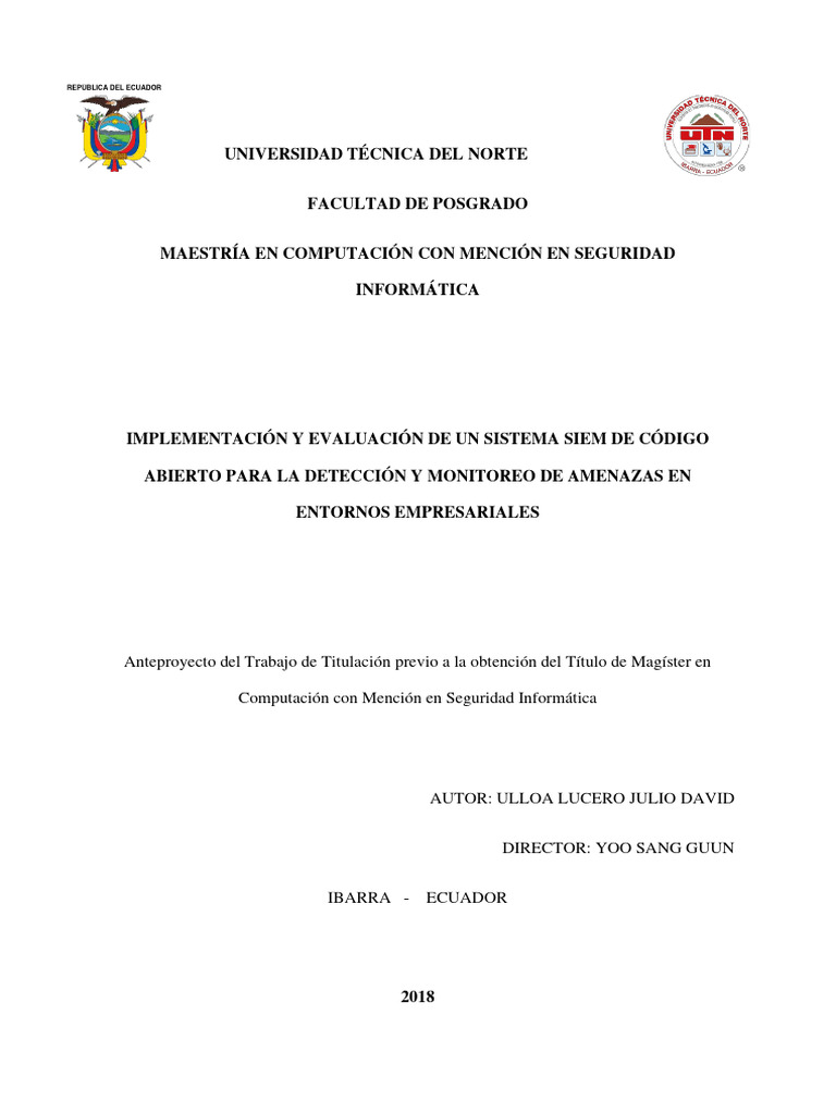 Proyecto Ulloa Julio | PDF | La seguridad informática | Seguridad