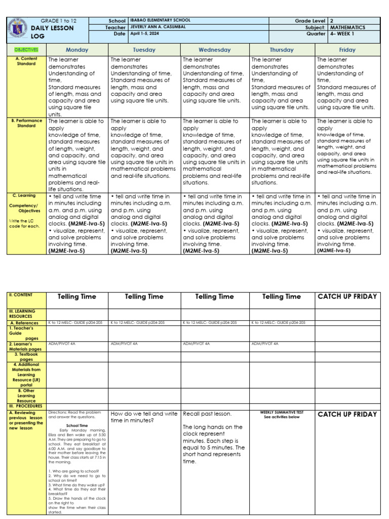 2024-Q4-WEEK1-dll-MATH | PDF