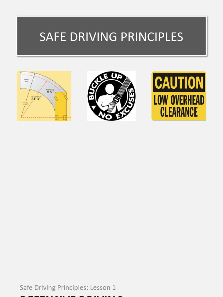 Safe Driving Principles | Download Free PDF | Traffic | Intersection (Road)