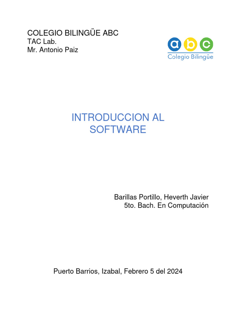 Introduccion al software | PDF | Programación | Programa de computadora