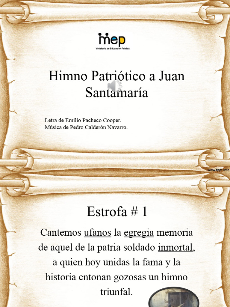 Explicación Himno Patriótico A Juan Santamaría | PDF