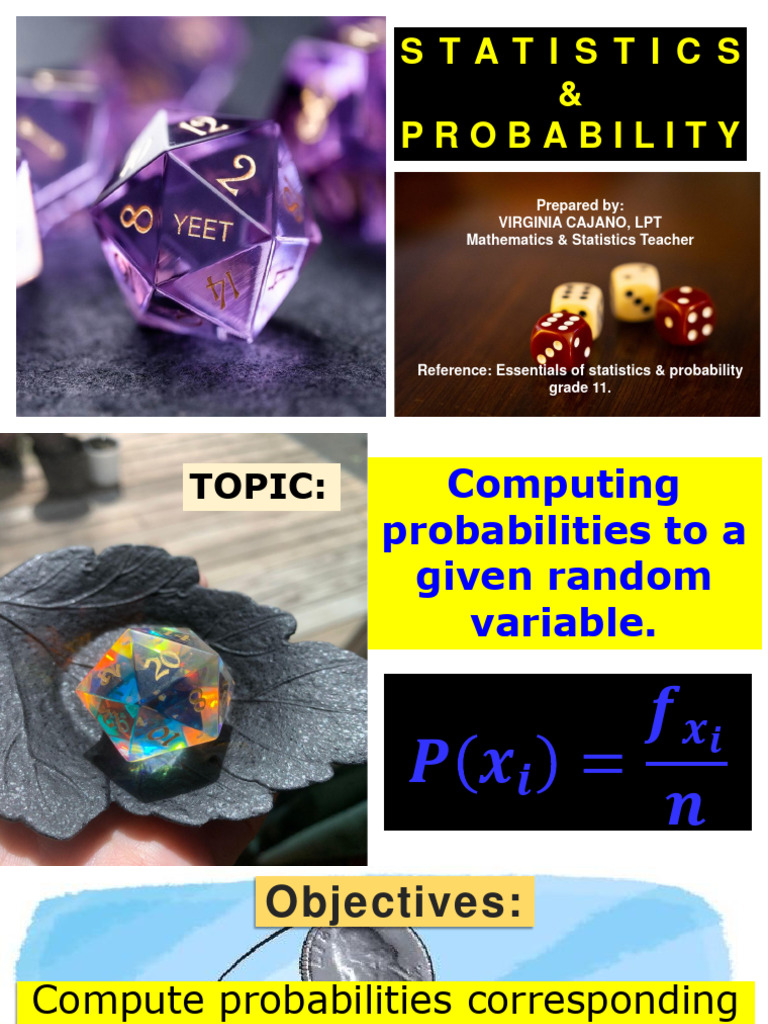 Computing Probabilities To A Given Random Variable | PDF | Probability ... Computing Probabilities To A Given Random Variable | PDF | Probability ...