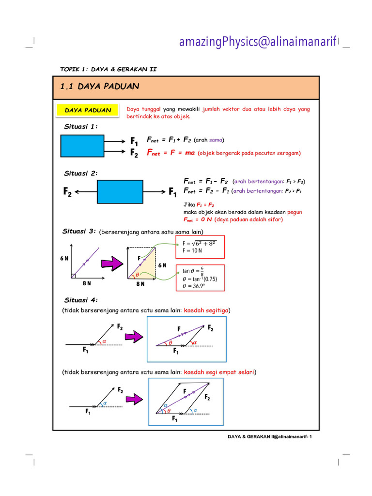 Topik 1-Daya & Gerakan Ii | PDF