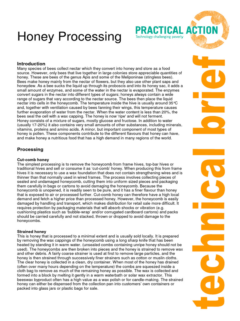 Honey Processing | PDF | Honey | Honey Bee