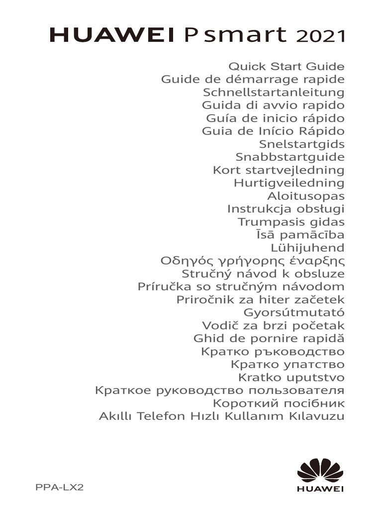 HUAWEI P Smart 2021 Ghid de Pornire Rapidă-(PPA-LX2,EMUI10.1.1_01,RO ...