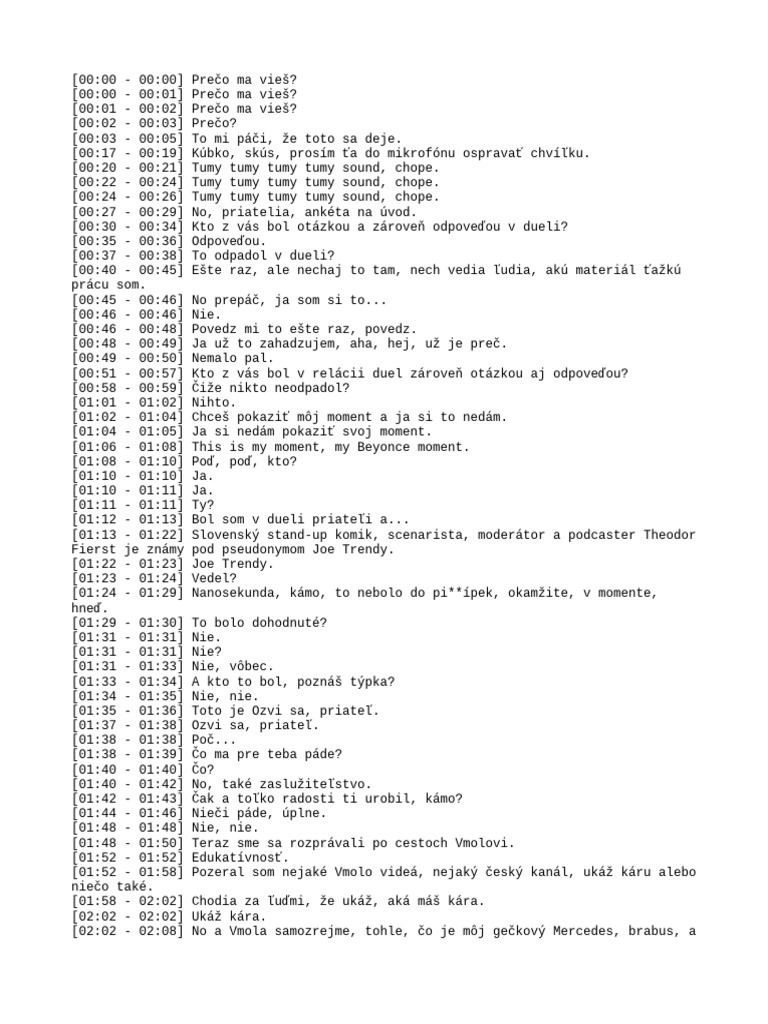 NEBEZPEČNÝ OBSAH Epi.150 - Sexi Kňazi - Timestamped | PDF