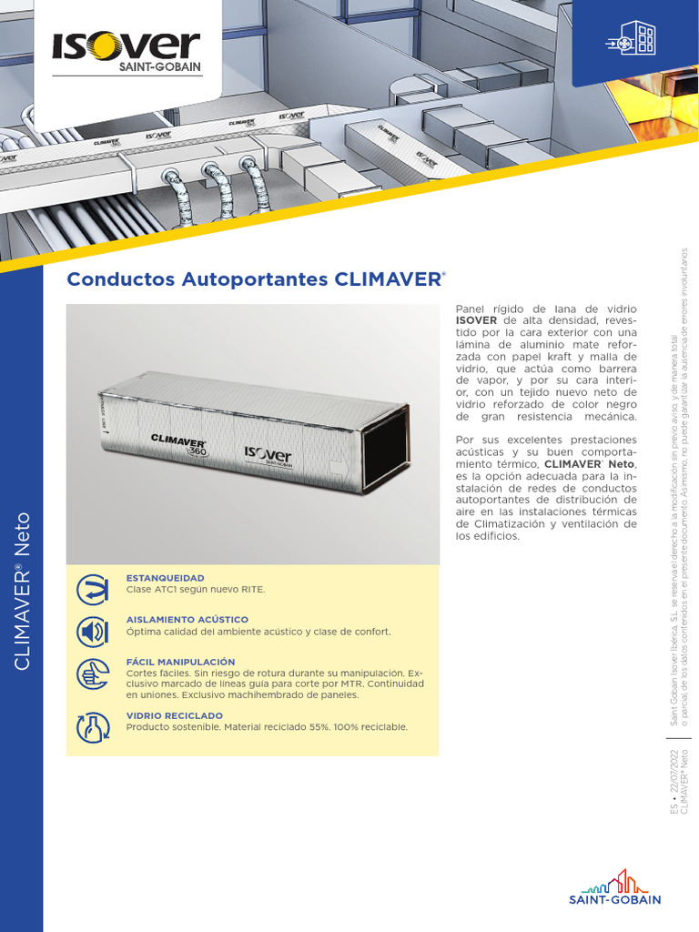 FT CLIMAVER Neto ISOVER ES | PDF | Temperatura | Materiales