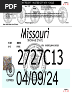 Missouri Title Application Form 108 | PDF | Cheque | Concurrent Estate
