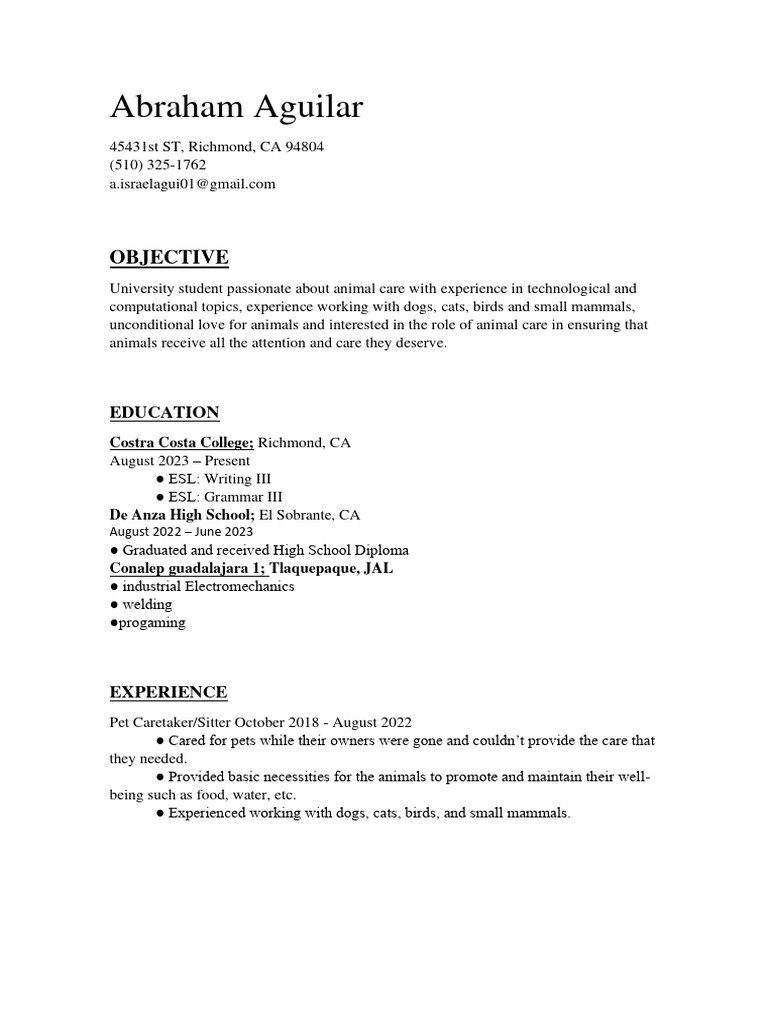 Resume Final | PDF
