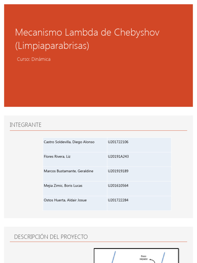 Mecanismo Lambda de Chebyshov (Limpiaparabrisas) | PDF | Vehículos