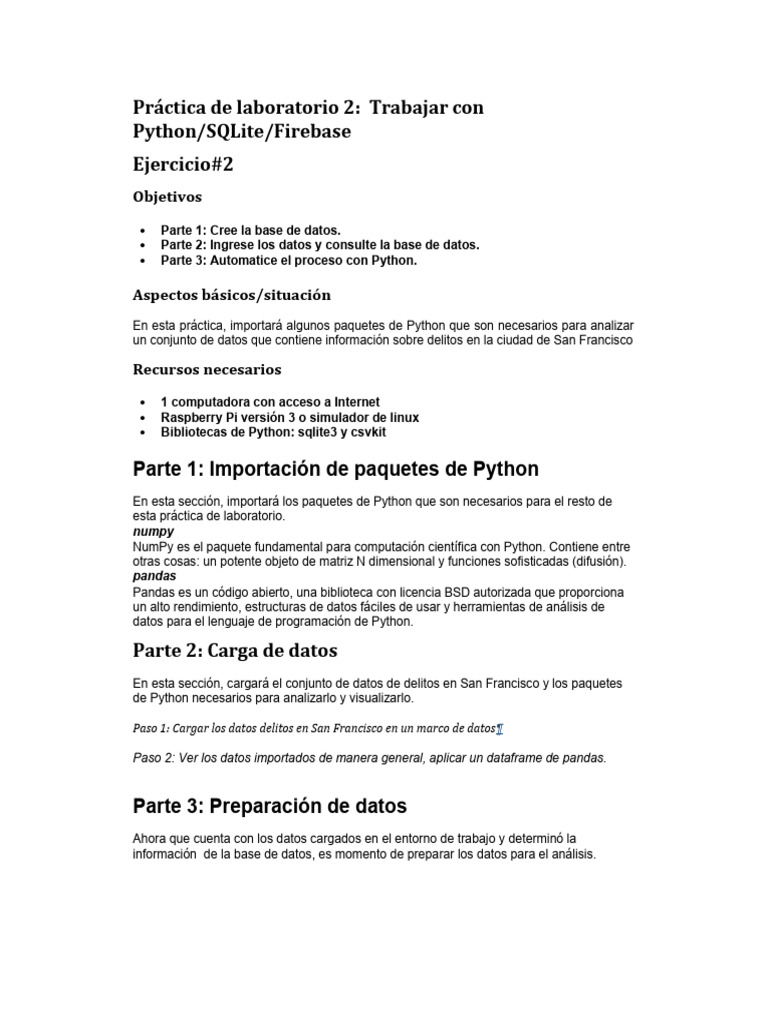 Análisis de Datos con Python y SQLite | PDF | Python (lenguaje de ...