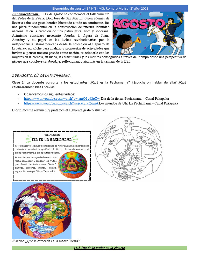 Efemérides de Agosto | PDF