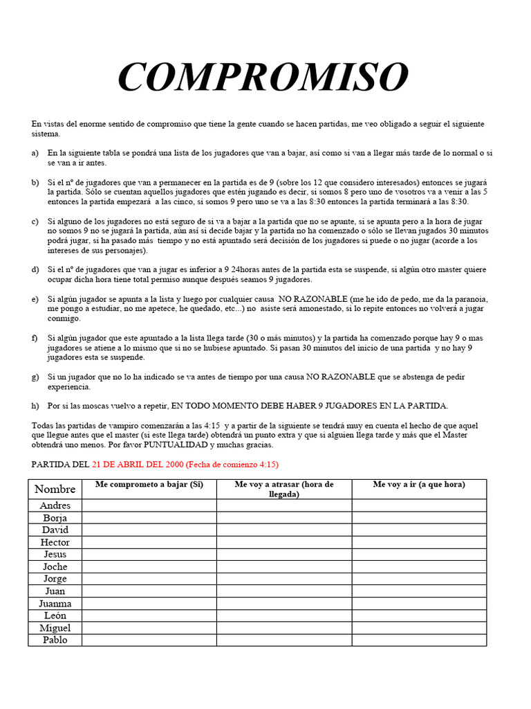 COMPROMISO | PDF