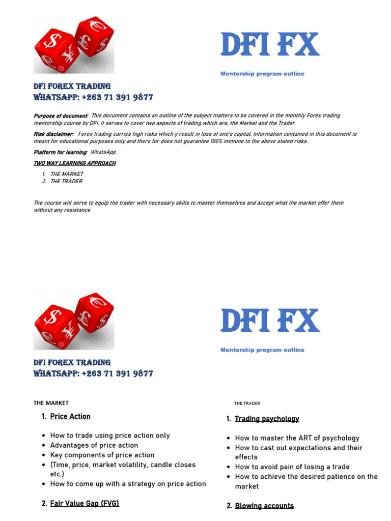 DFI Forex Mentorship Course Outline 2023 | PDF | Foreign Exchange ...
