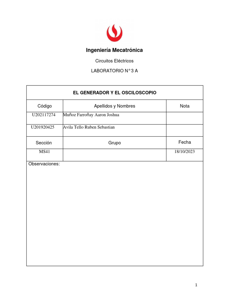 Lab 4a | Descargar gratis PDF | Amplitud | Electricidad