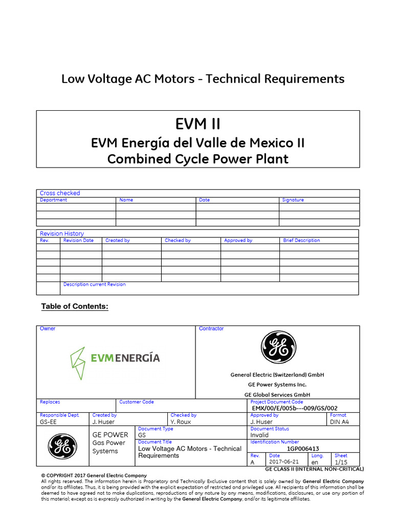 EMX 00 E 005b - 009 GS 002-en-A-Low Voltage AC Motors - Technical Requirements | Download Free ...