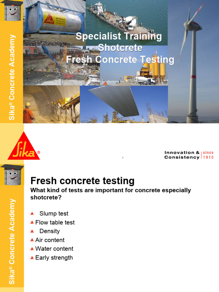 Shotcrete - Mix Design - Fresh Concrete - Español | PDF | Concrete ...