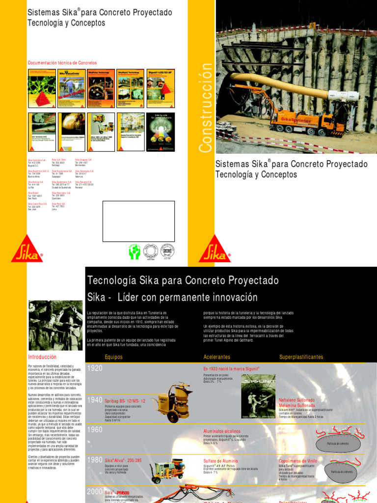 Sistema Sika para Concreto Proyectado | PDF | Hormigón | Agua