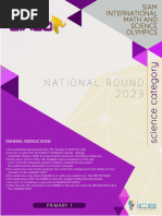 Primary 1 - SIMSO Science 2023 (With Answers) | PDF | Earth | Moon