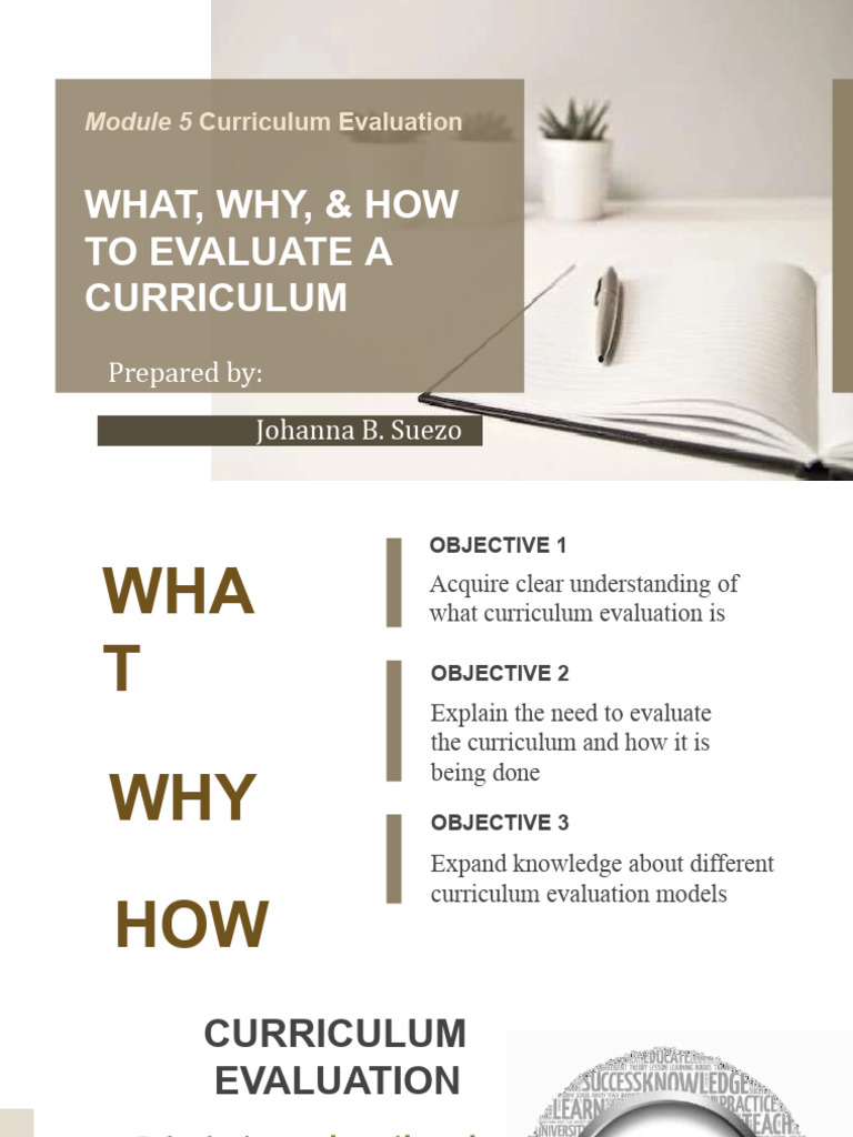 What Why and How to Evaluate a Curriculum | PDF | Evaluation | Curriculum