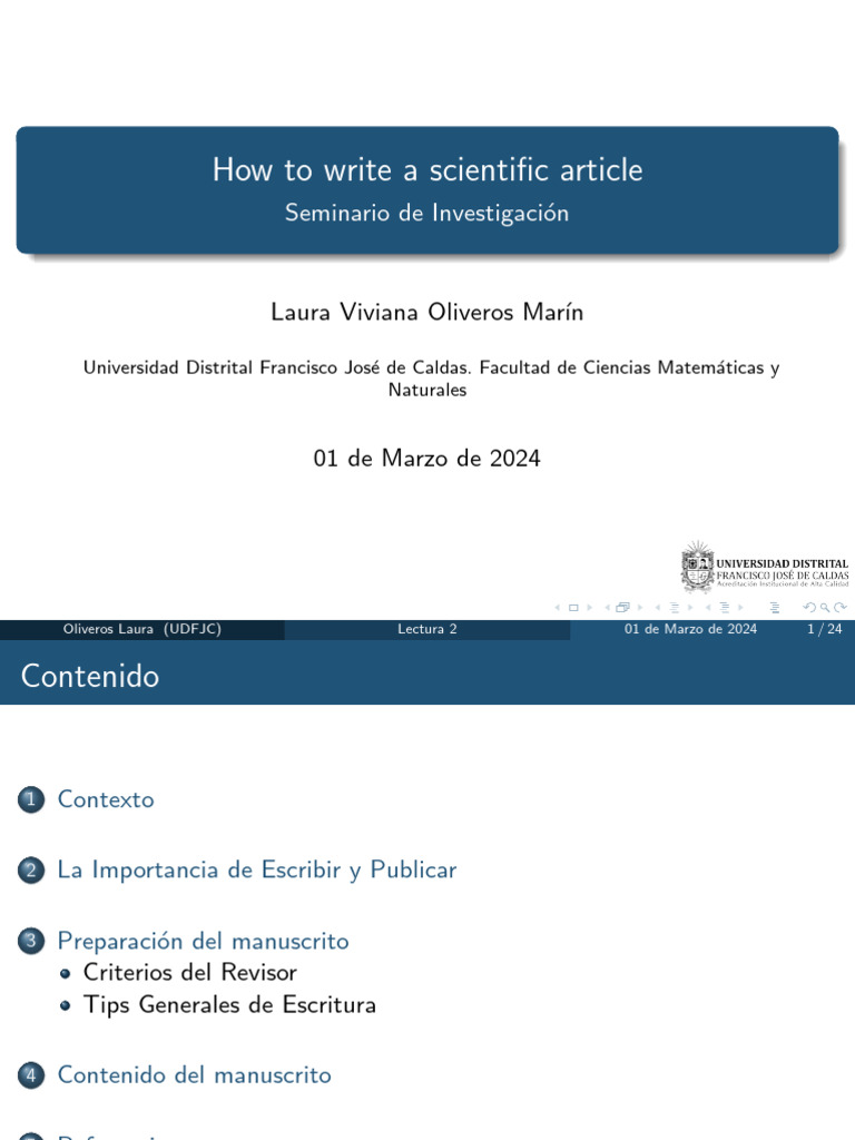 How To Write A Scientific Article | PDF | Cognición | Science