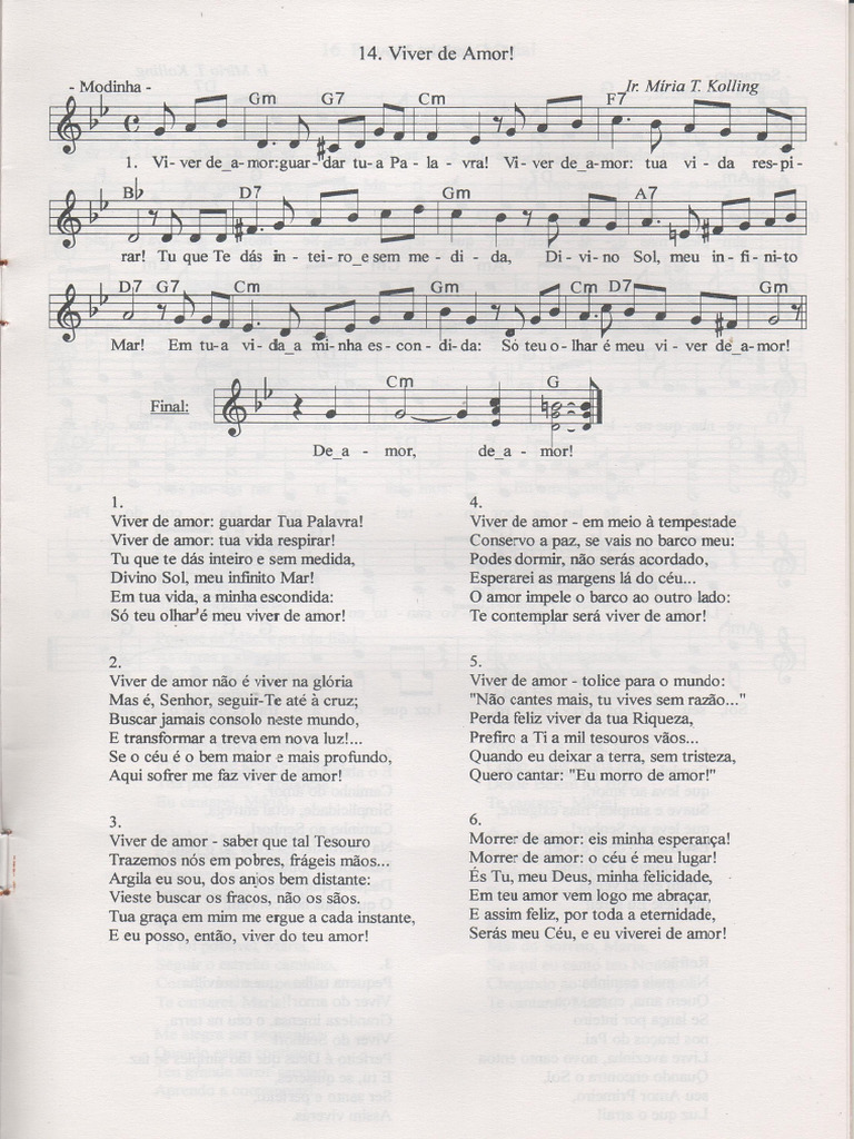 Viver de Amor - Ir. Miriam | PDF
