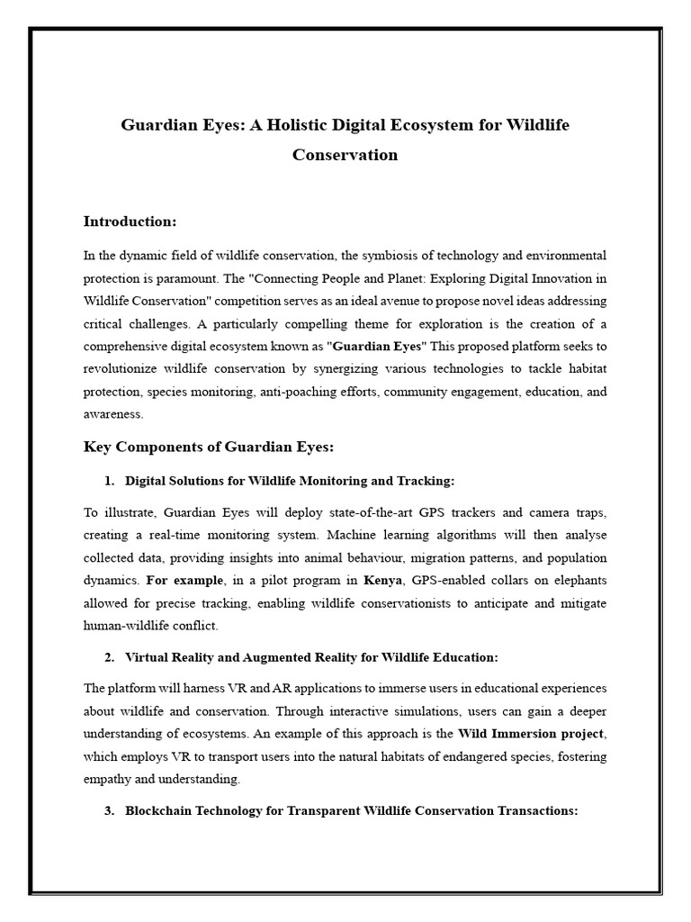 Guardian Eyes Pdf Conservation Biology Augmented Reality
