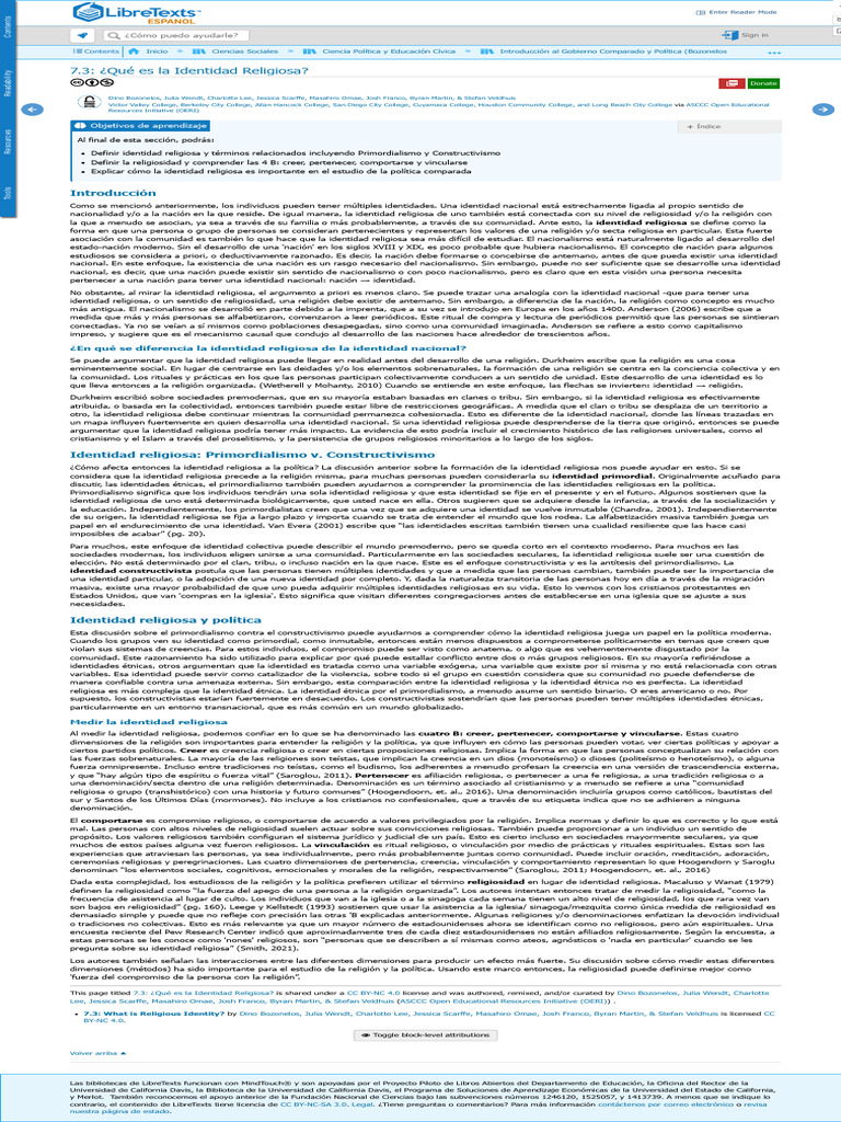 7.3 - ¿Qué Es La Identidad Religiosa - LibreTexts Español | PDF ...