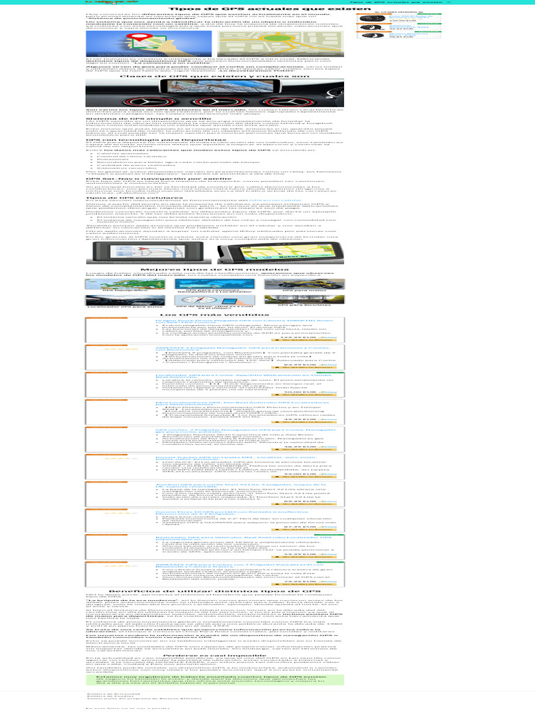 Tipos de GPS Actuales Que Existen Modelos de GPS 2020 | PDF | Sistema de Posicionamiento Global ...