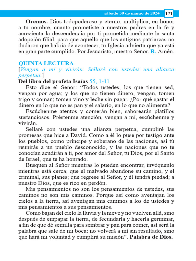 Misal MARZO 2024 | PDF | Creencia religiosa y doctrina