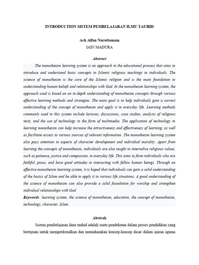 MENGUAK SISTEM-WPS Office | PDF | Monotheism | Learning