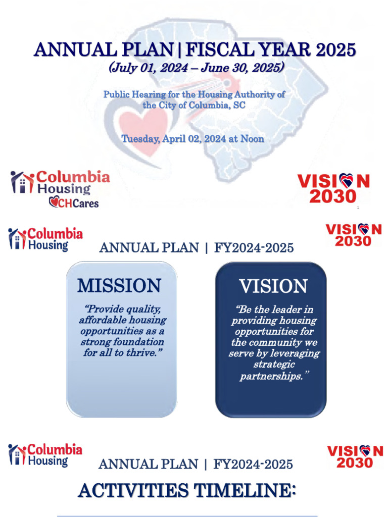 Columbia Housing Authority Annual Plan 2025 | PDF | Section 8 (Housing ...