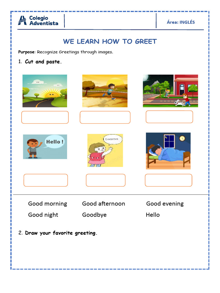 Learning Greetings in English | PDF