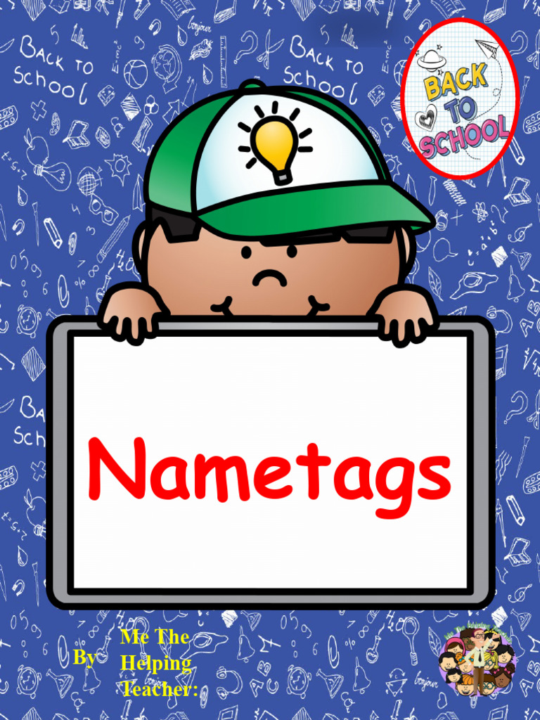 Back To School Name Tags | PDF