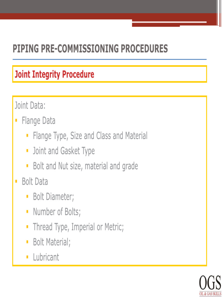 Piping Pre-Commissioning Procedures Guide | PDF | Screw | Pipe (Fluid ...