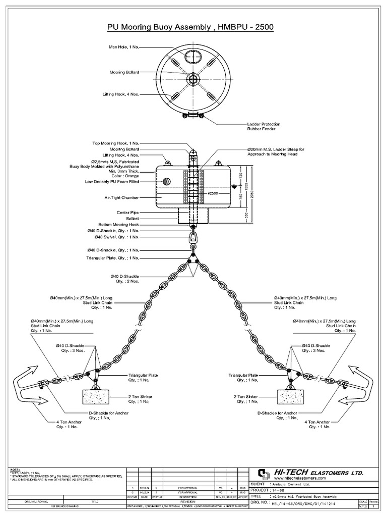 2.5 DIA MS MOORING BUOY DESIGN & CALC | PDF | Buoyancy | Physical ... 2.5 DIA MS MOORING BUOY DESIGN & CALC | PDF | Buoyancy | Physical ...