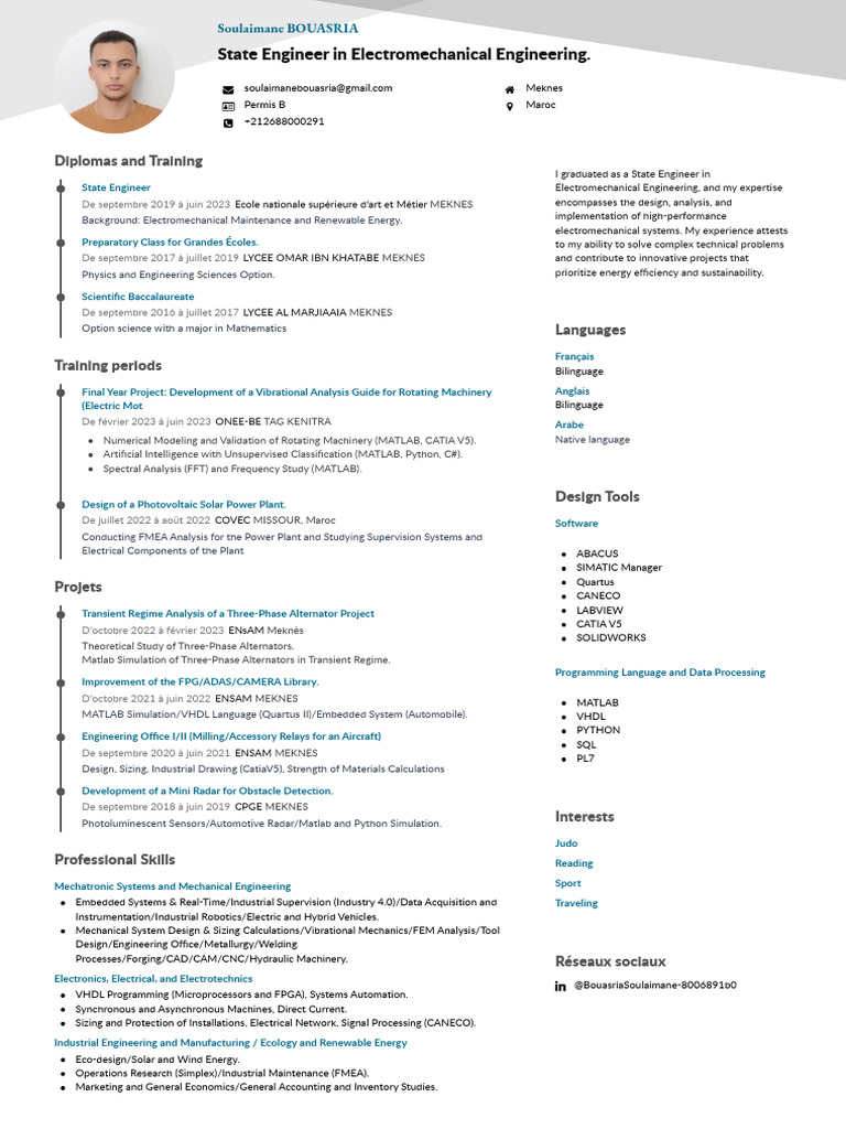 CV_elec | PDF | Engineering | Mechatronics