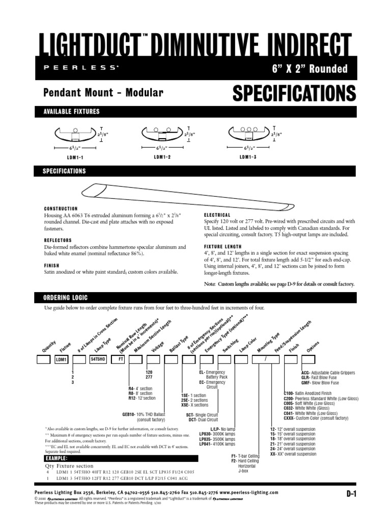 Lightduct Diminutive Indirect | Download Free PDF | Lighting | Architectural Elements