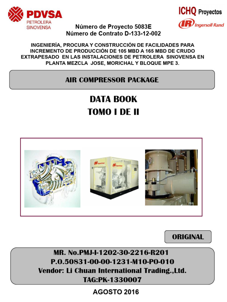 Air Compressor Package PK-1330007 Tomo I de Ii | PDF | Petróleo | Aceites