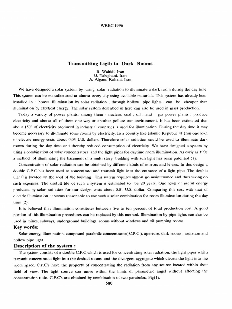 Transmitting Light To Dark Rooms | PDF