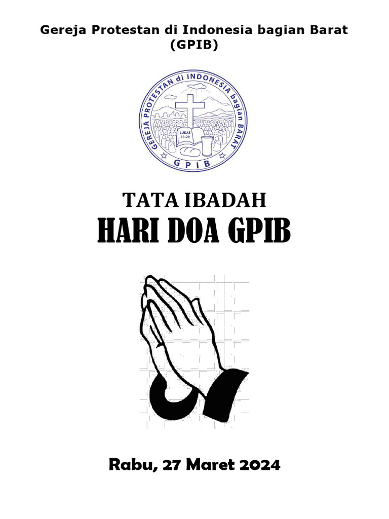 2024 03 27 Hari Doa Gpib | PDF