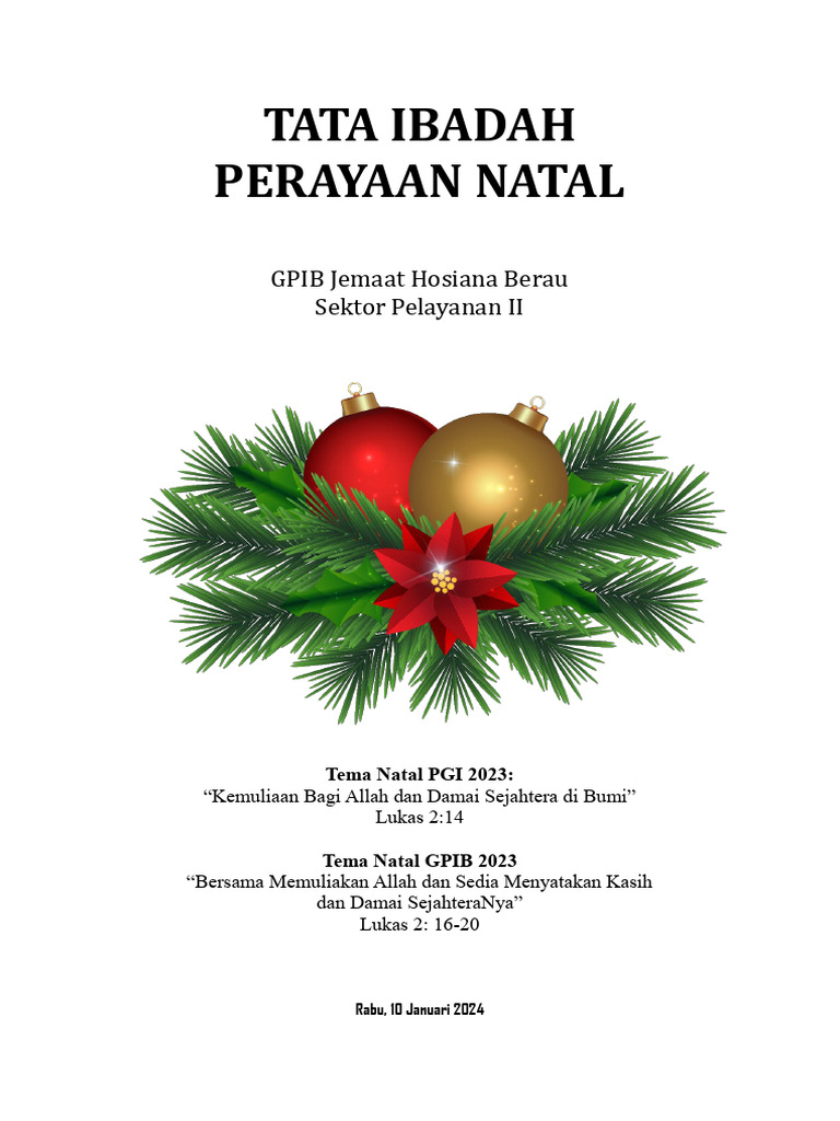Tata Ibadah Natal GPIB 2024 | PDF